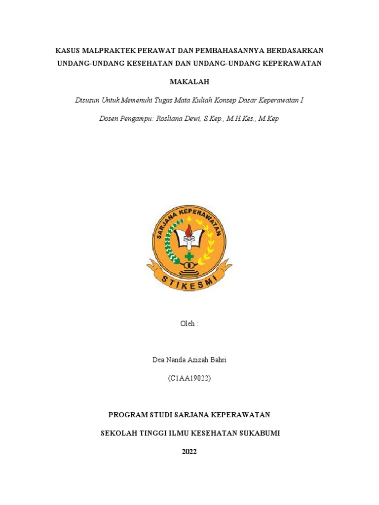 Dea Nanda Azizah Bahri - C1AA19022 - UTS - KDK I | PDF