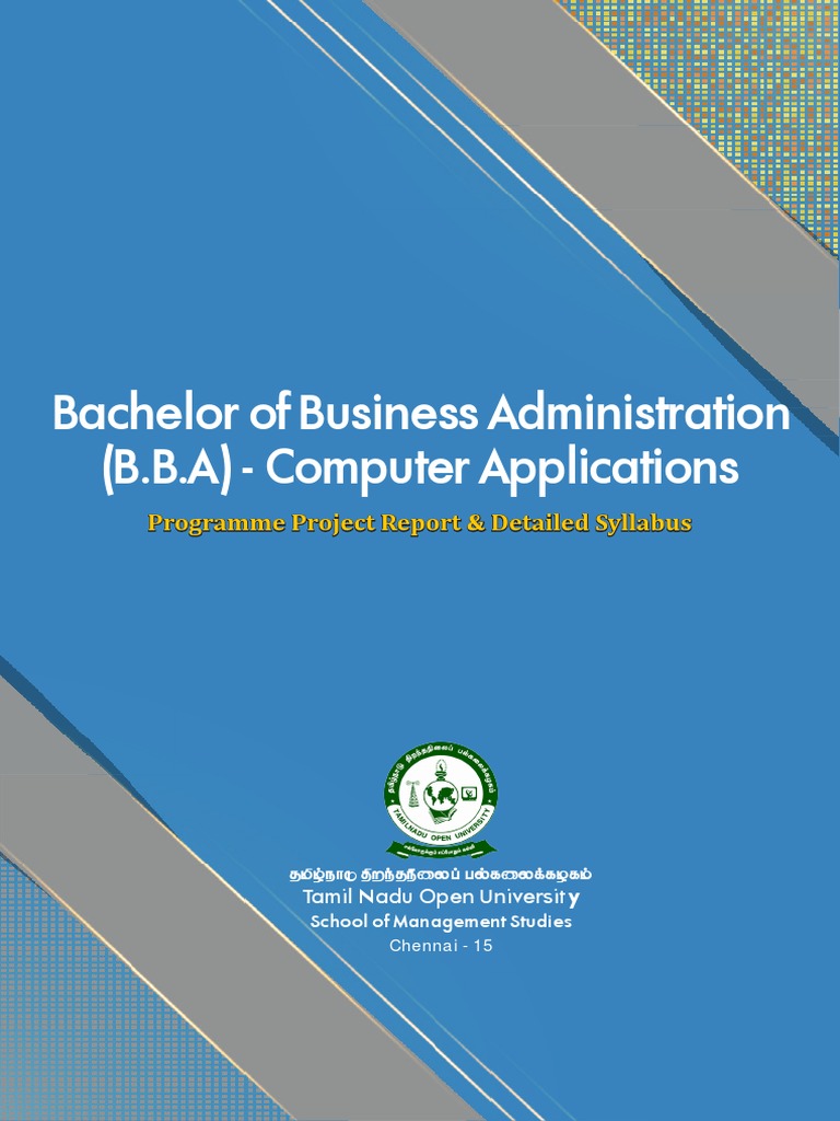 Bachelor of Business Administration (B.B.A) - Computer Applications ...