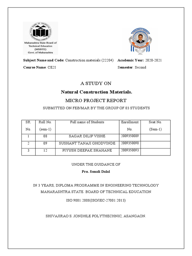 Piyush Shahane (CMA Microproject) | PDF | Construction Aggregate | Asphalt