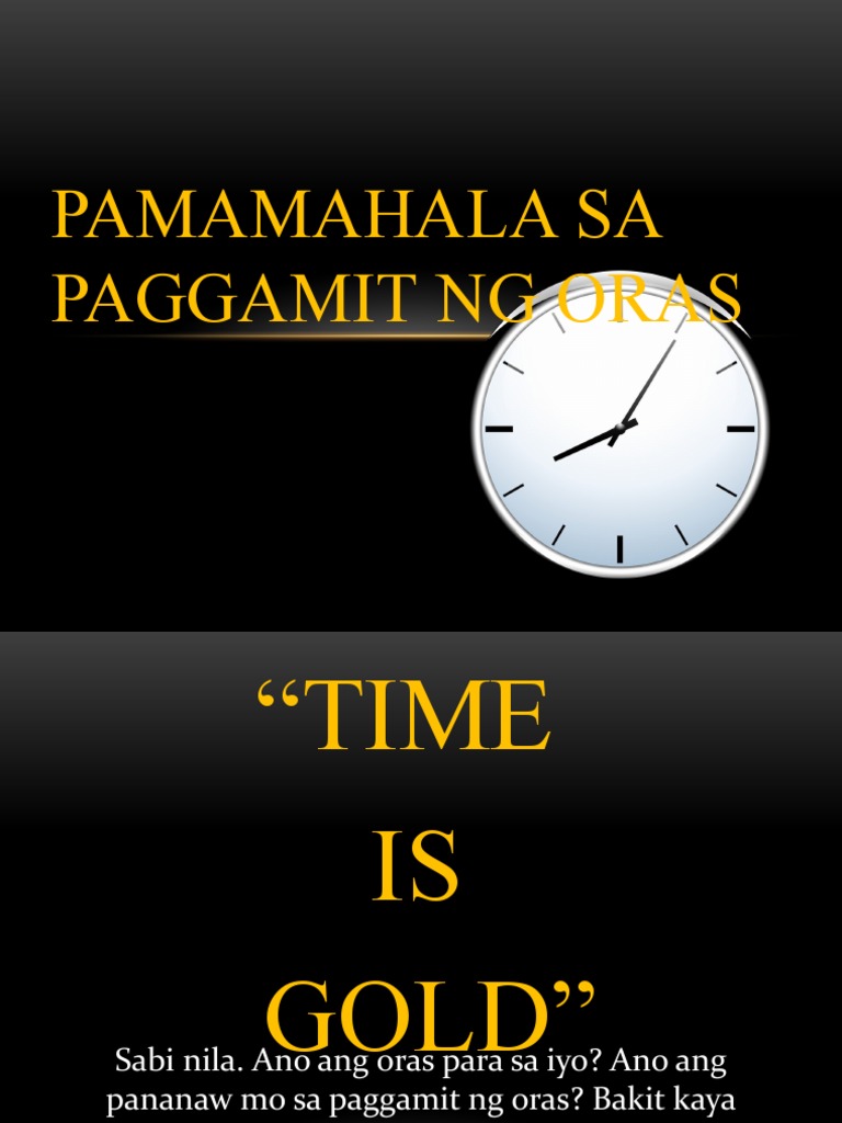 Pamamahala Sa Paggamit NG Oras | PDF