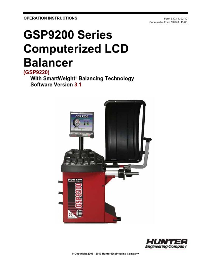 Wheel Balancer GSP9200 (English) | PDF | Ac Power Plugs And Sockets ...