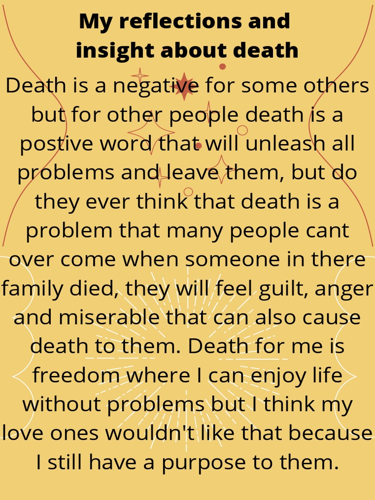 My Reflections and Insight About Death | PDF