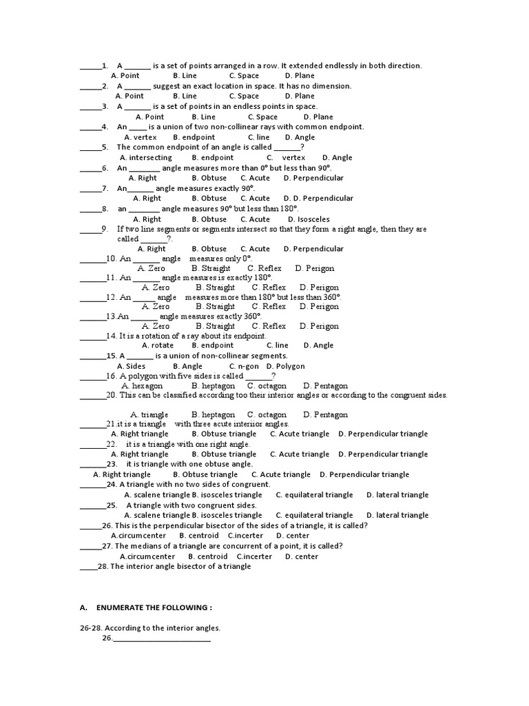 Math 7 3rd Grading | PDF | Triangle | Classical Geometry