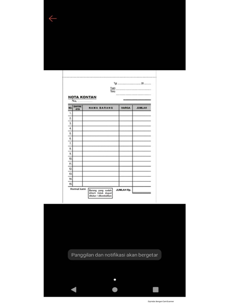 Nota Pembelian HP | PDF