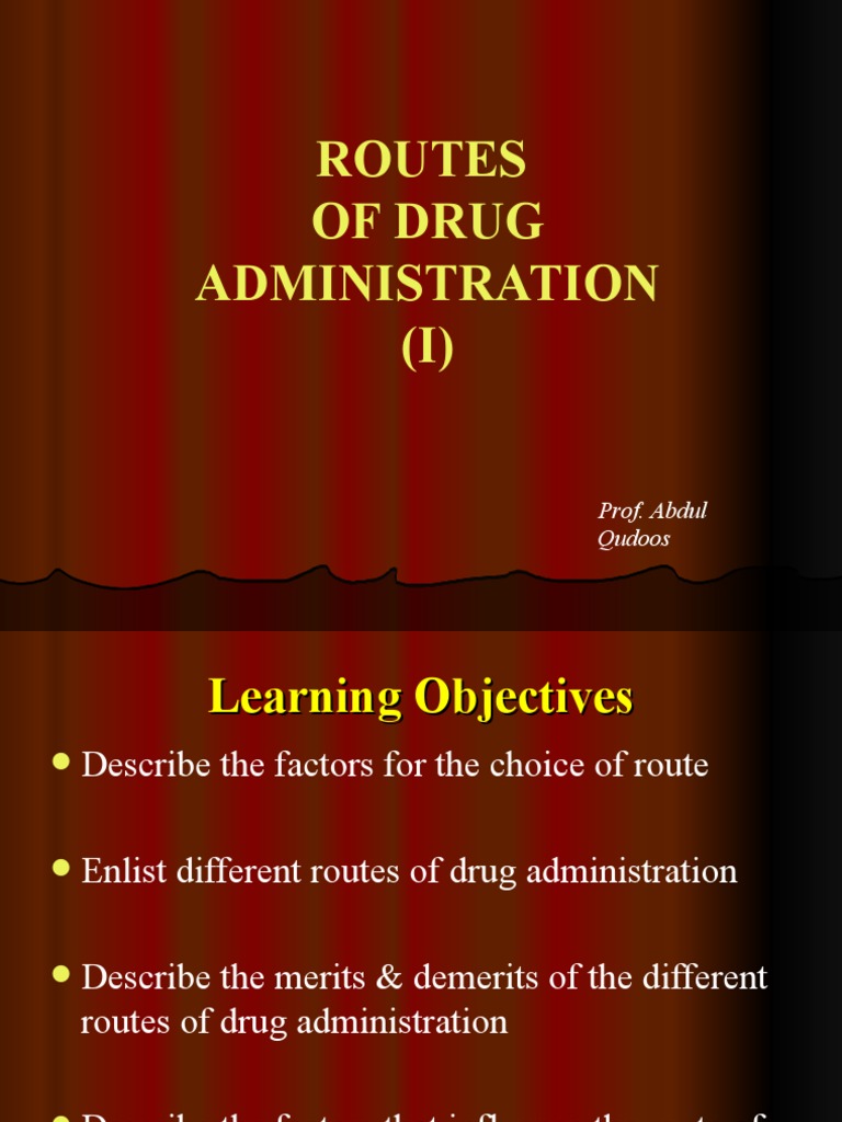 Routes of Drug Administration Aqa | PDF | Injection (Medicine ...