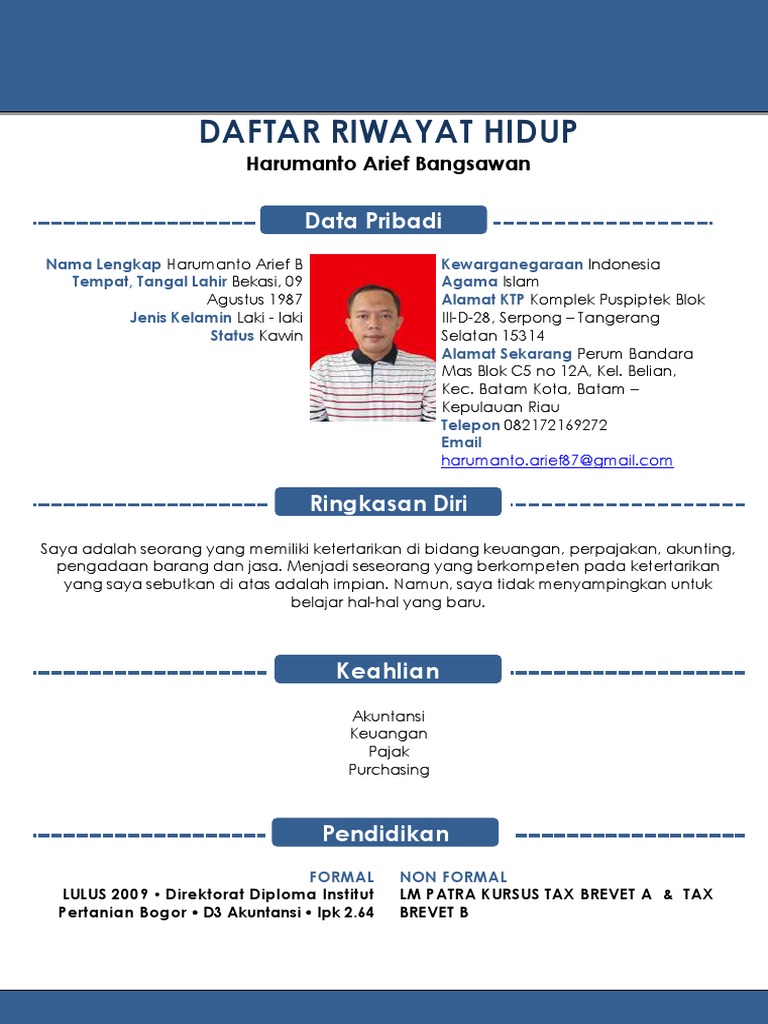 CV Harumanto Arief-D3 Akuntansi | PDF