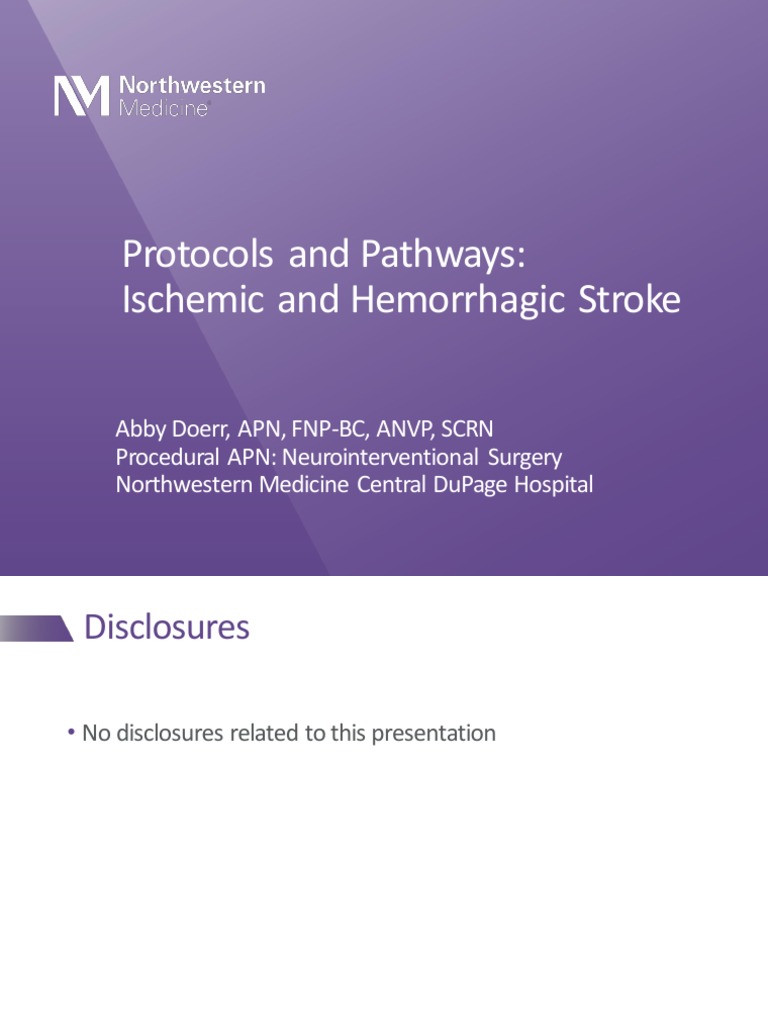 Protocols and Pathways: Ischemic and Hemorrhagic Stroke | PDF | Stroke ...