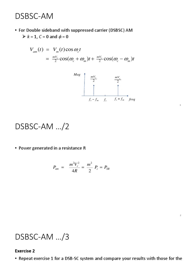 Analog Modulation Schemes ST - Lecture 3 | PDF | Data Transmission ...