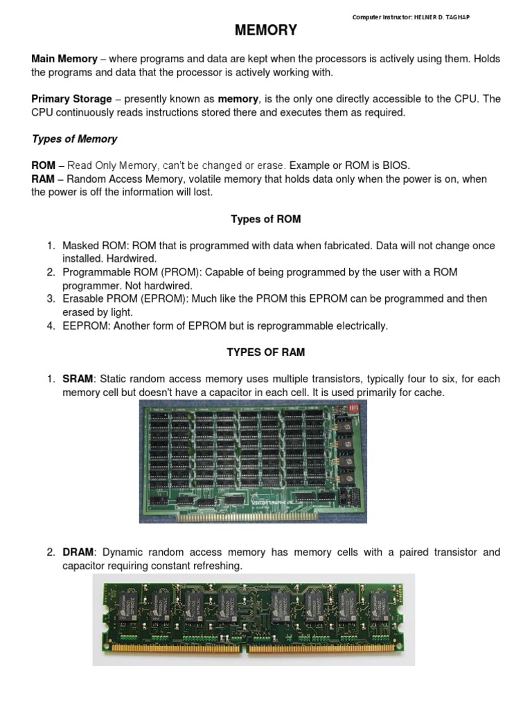 Memory | PDF | Random Access Memory | Dynamic Random Access Memory