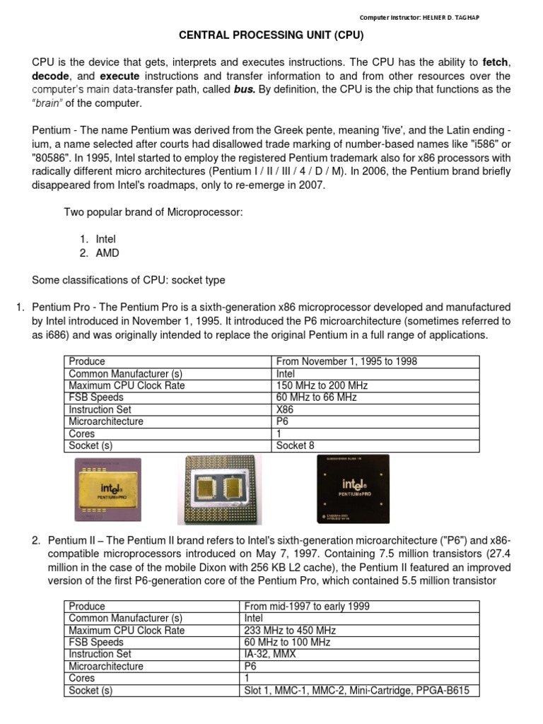 Central Processing Unit | PDF | Central Processing Unit | Computing