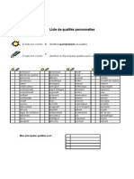 Liste de Traits de Caractere | PDF