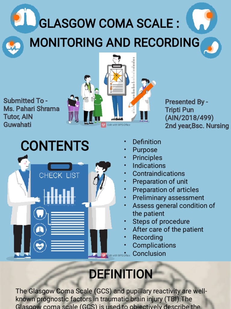 Glasgow Coma Scale Monitoring and Documentation | PDF | Anatomical ...