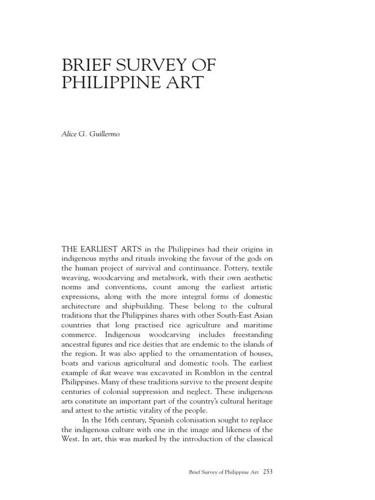 Brief Survey of Philippine Art | PDF | Sculpture | Abstract Art