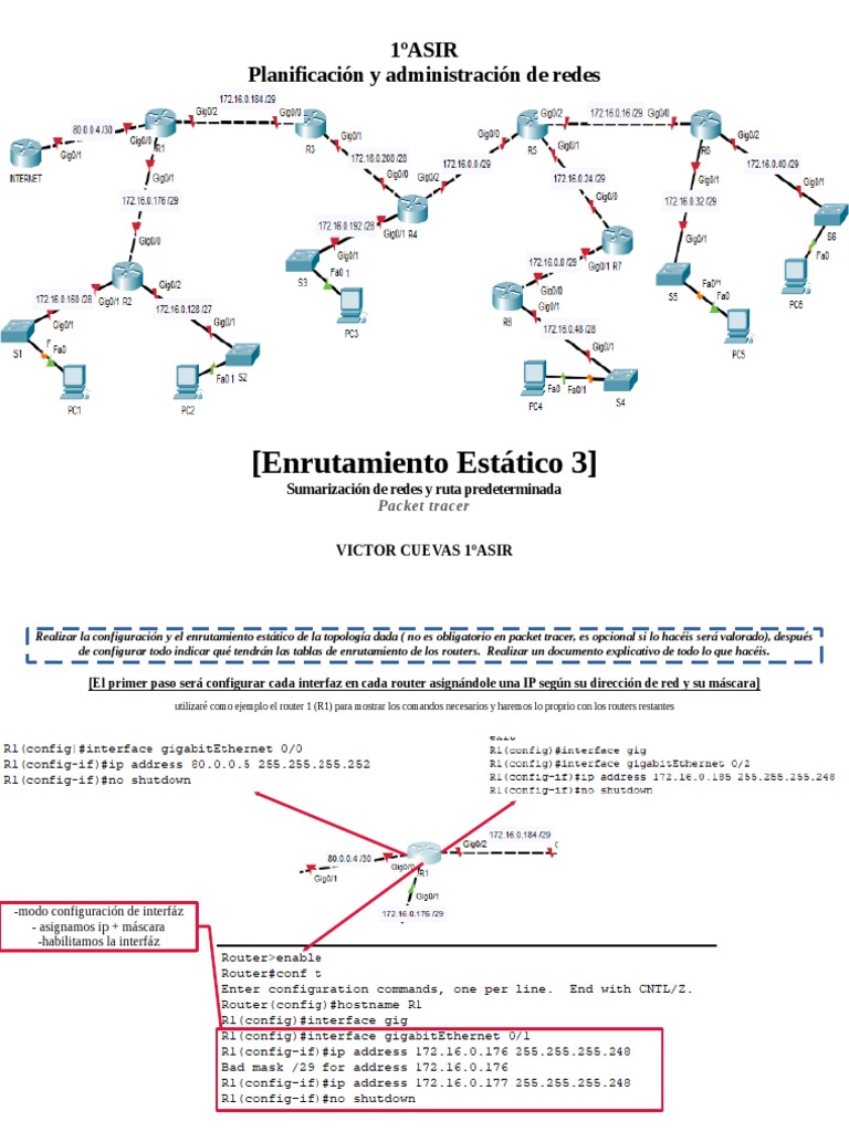 Enrutamiento Estático 3 | PDF | Enrutador (Computación) | Dirección IP
