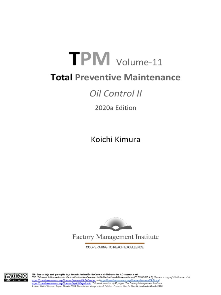 Total Preventive Maintenance Vol-11 | PDF | Wear | Motor Oil