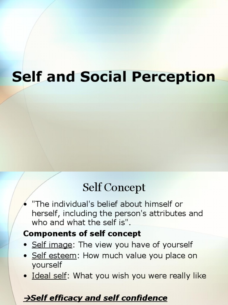 Self and Social Perception | PDF | Psychology | Cognition