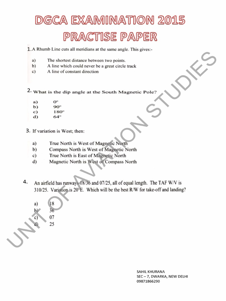 Test Paper Nav 1 | PDF