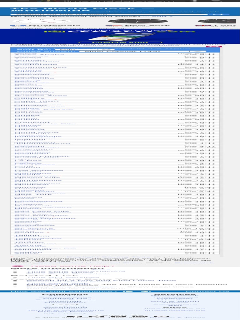 The World Clock - Worldwide | PDF | Spacetime | Astronomy