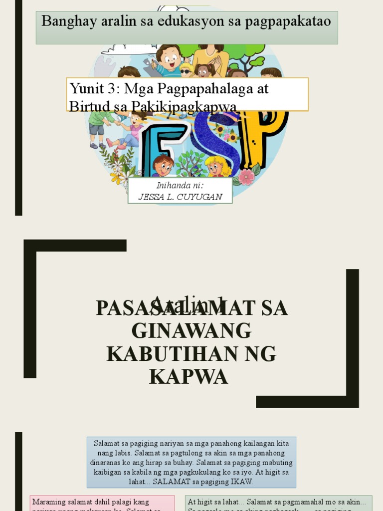 ESP PPT 3rd Q A1 | PDF