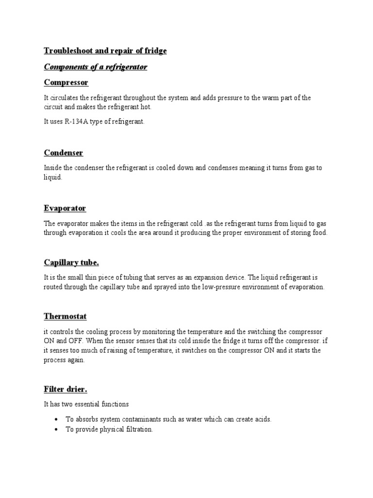 Refrigerator Troubleshooting Guide | PDF | Refrigerator | Building ...