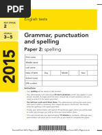 Key Stage 2: English Grammar, Punctuation and Spelling Test Mark ...