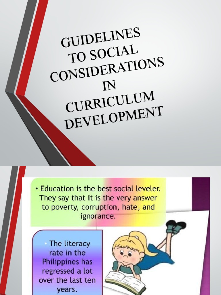Social Considerations in Curriculum Development | PDF | Curriculum ...