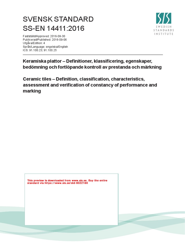 SS en 14411 2016 en PDF | PDF