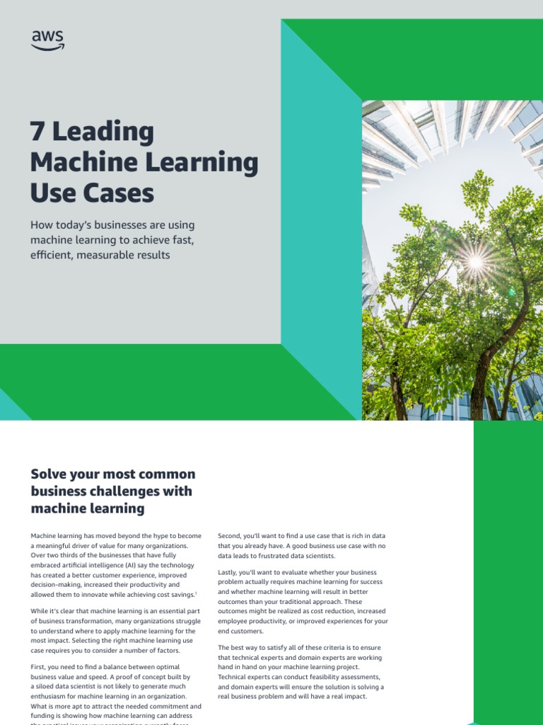 7 Leading Machine Learning Use Cases | PDF | Machine Learning | Performance Indicator