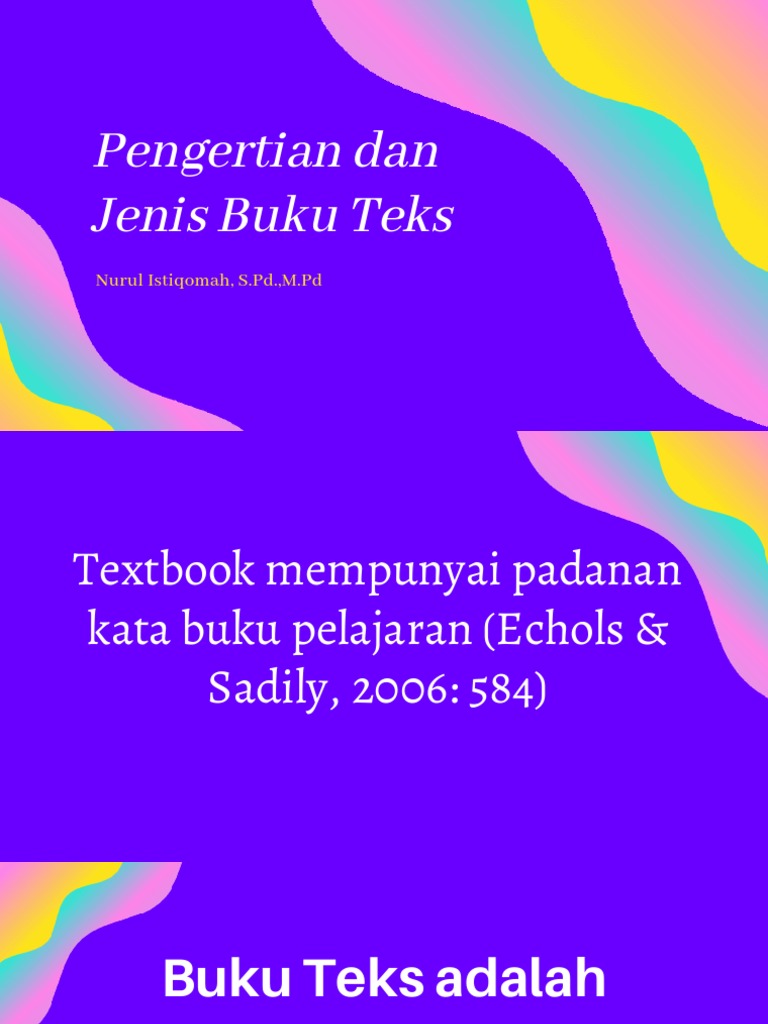 Pengertian dan Jenis Buku Teks | PDF
