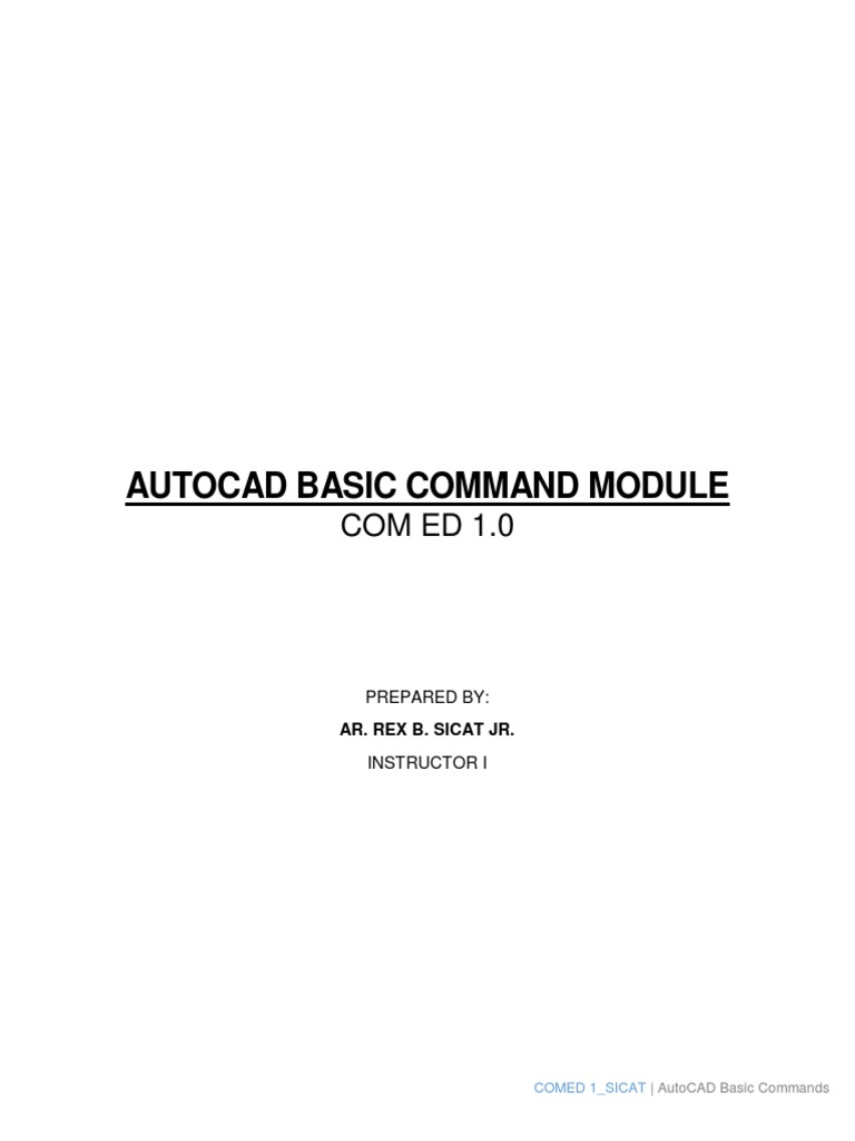 Autocad Command Module Pdf 3 D Computer Graphics Rendering Computer Graphics 