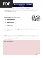 Four Yorkshire Men Script | PDF | Leisure