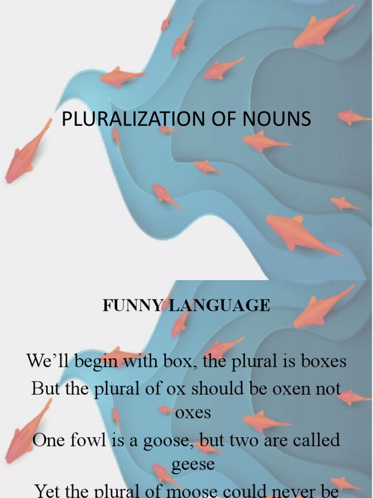 Pluralization of Nouns | PDF | Plural | Linguistic Morphology