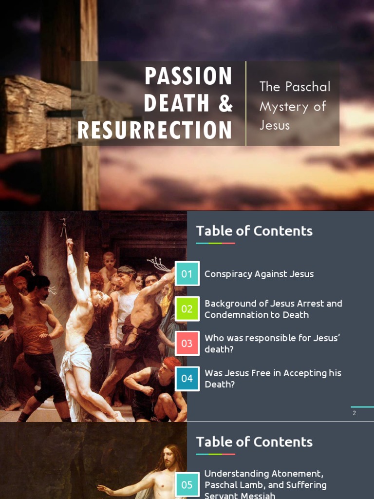 Passion Death & Resurrection: The Paschal Mystery of Jesus | PDF ...