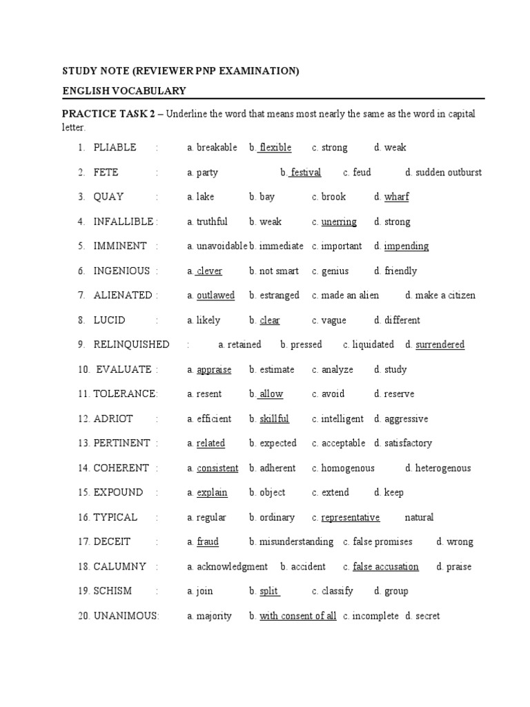 PNP Reviewer Practice Task 2 | PDF