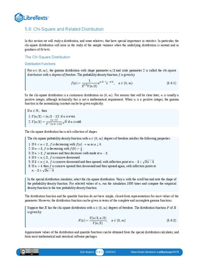 Chi-Square Distribution Guide | PDF | Chi Squared Distribution ...