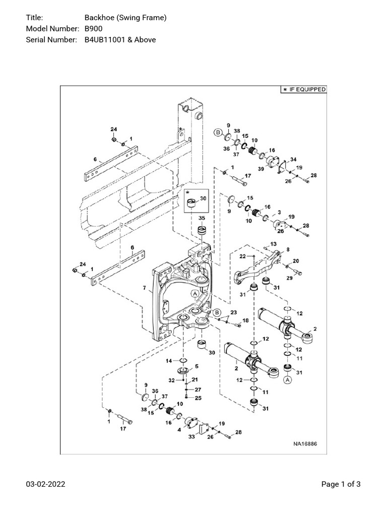Backhoe (Swing Frame) - B900 | PDF | Screw | Tools