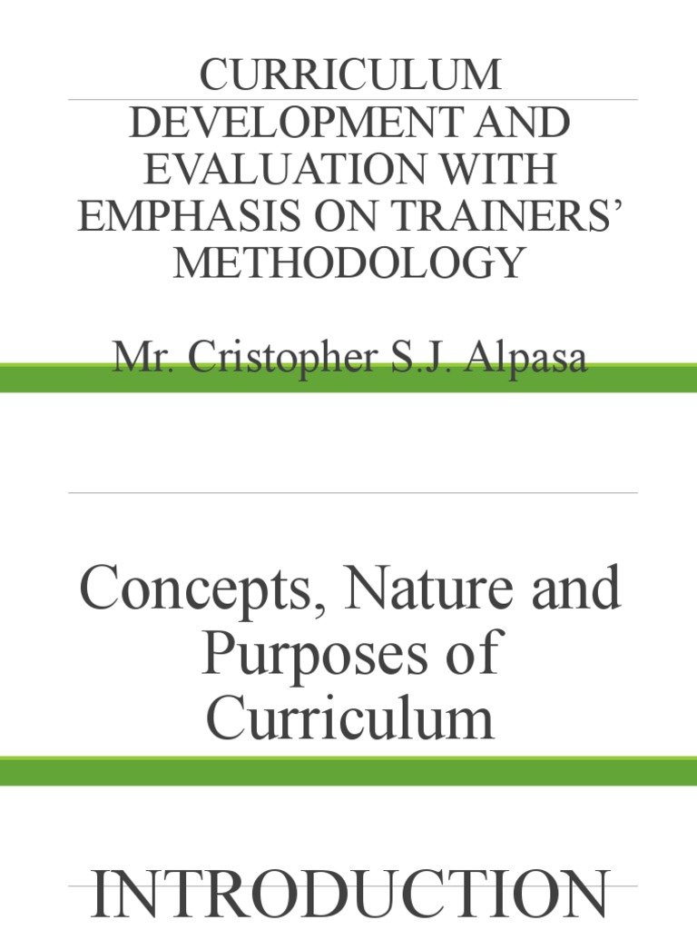 Introduction To Curriculum Development Lesson 1 | PDF | Curriculum ...