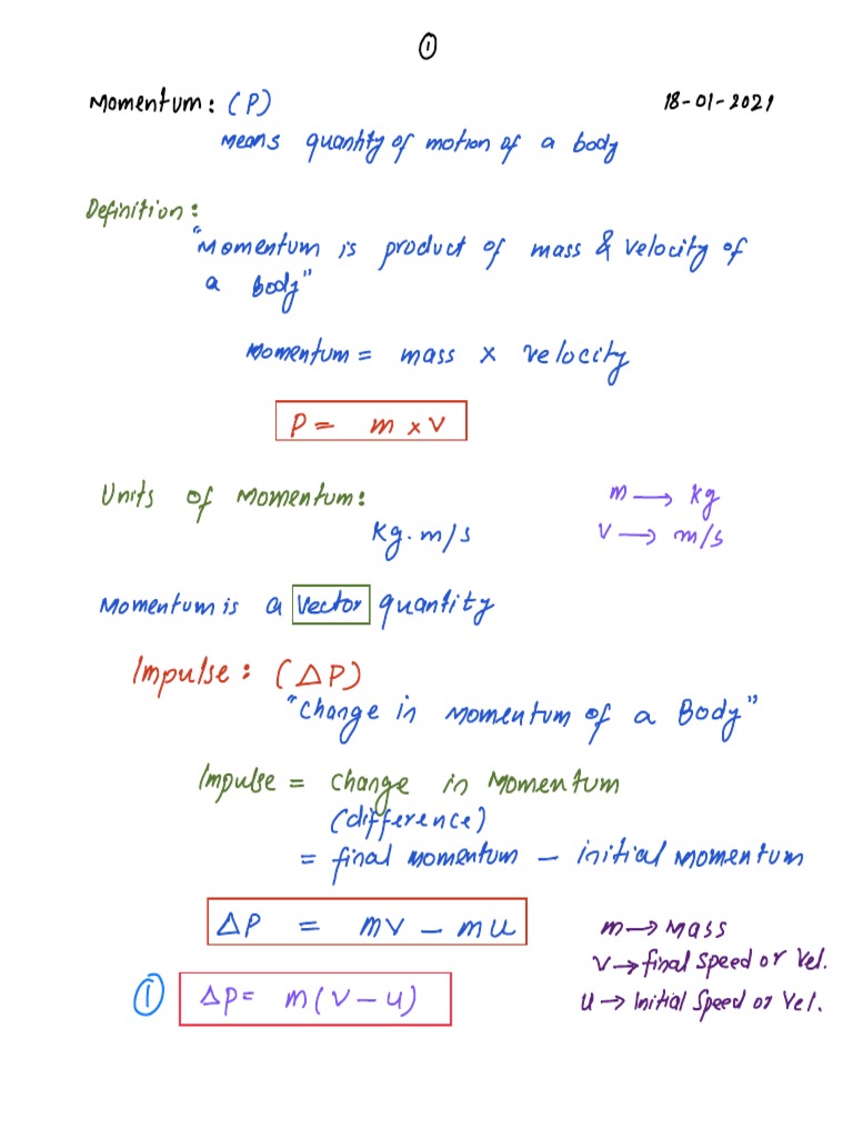 Momentum IGCSE Notes | PDF