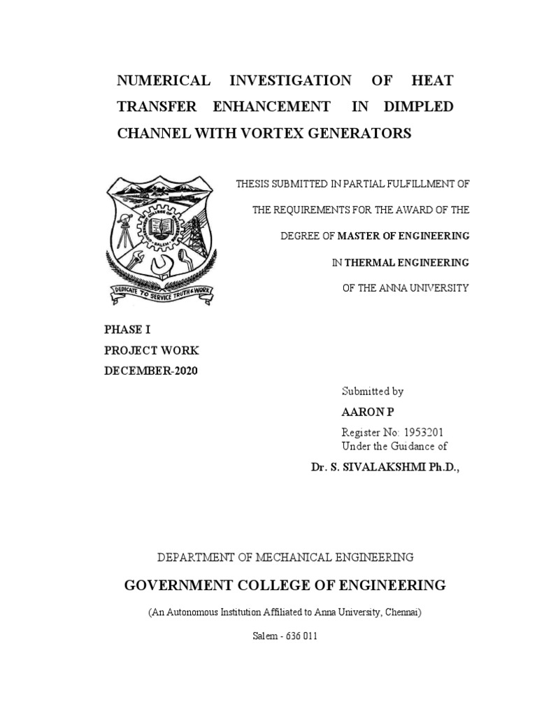 Project Report About Vortex Generators | PDF | Finite Element Method | Computational Fluid Dynamics