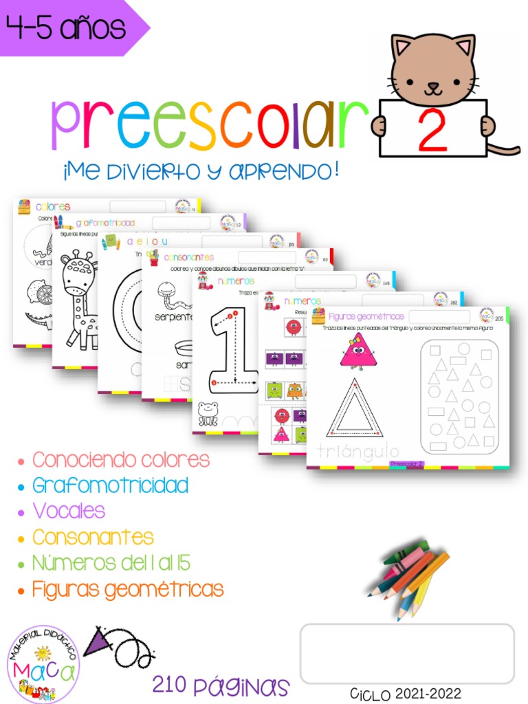 PREESCOLAR 2 Material Didáctico MaCa | PDF | Color | Sentidos
