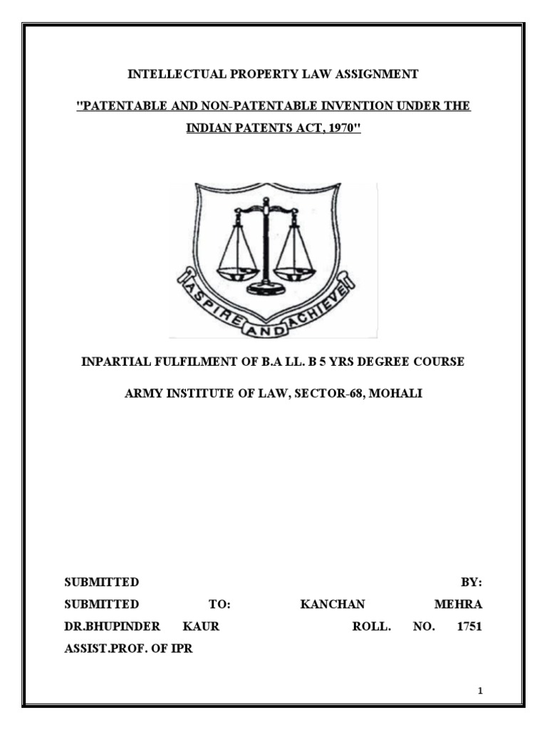 IPR Project | PDF | Patent | Invention