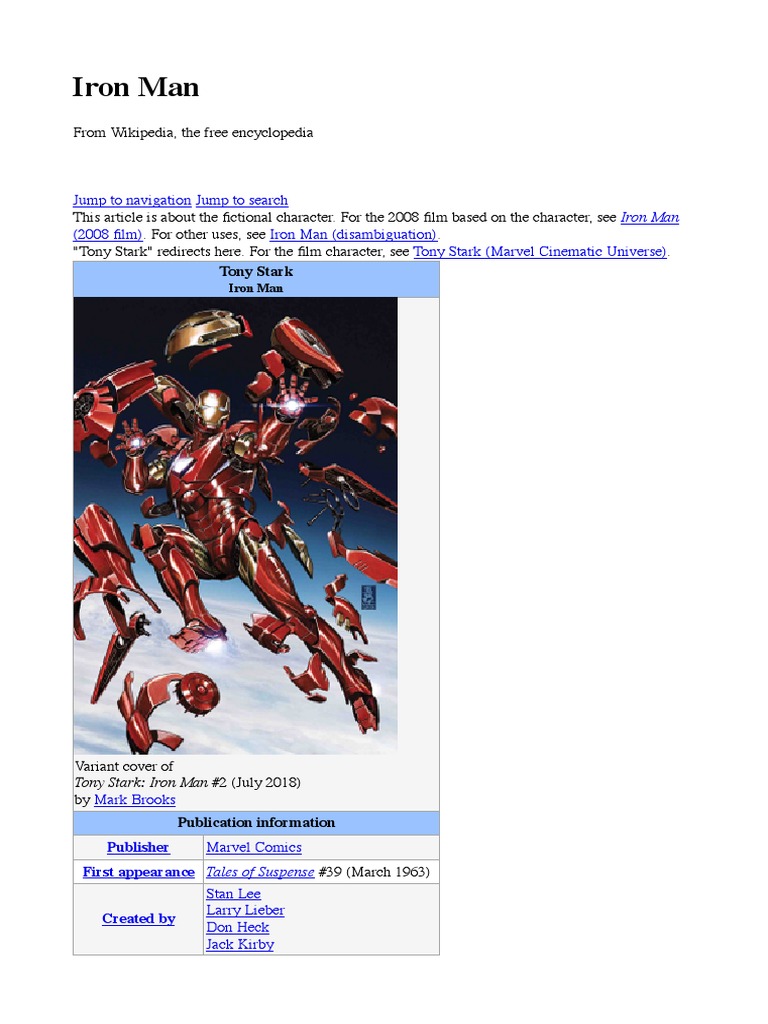 Iron Man: From Wikipedia, The Free Encyclopedia | PDF | Marvel Comics ...