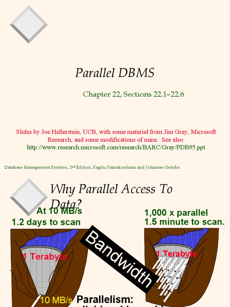Ch22a ParallelDBs | PDF | Databases | Central Processing Unit