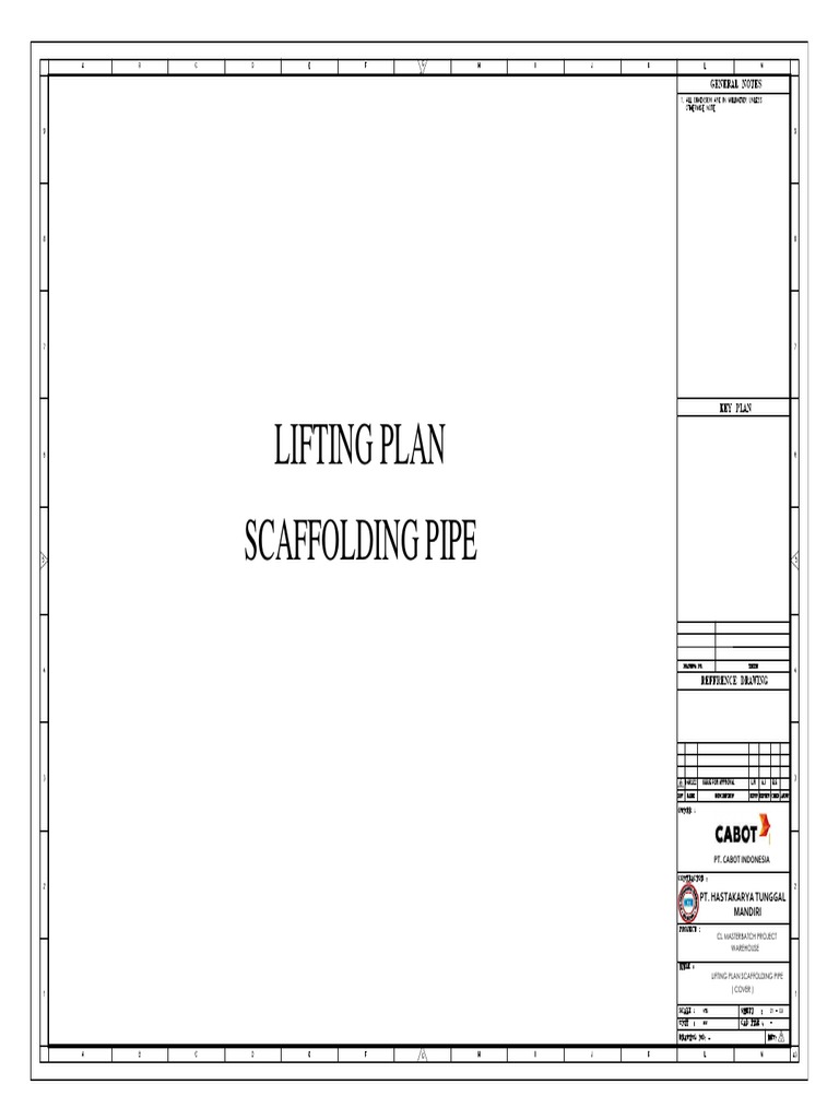 Scaffolding Pipe Lifting Plan: Pt. Hastakarya Tunggal Mandiri | PDF