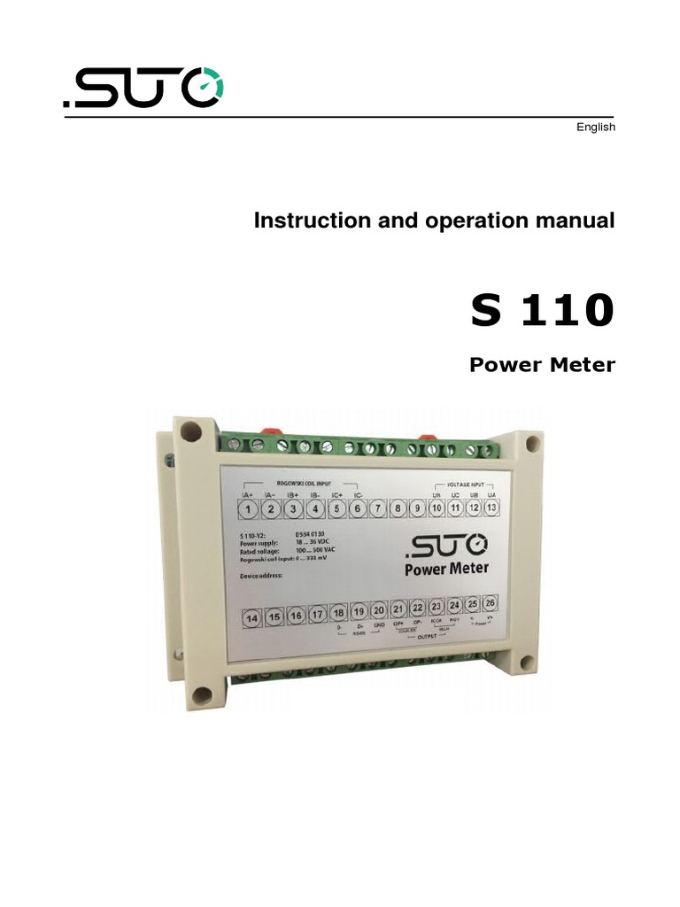 S110 v2 Suto Manual English | PDF | Ac Power | Distortion