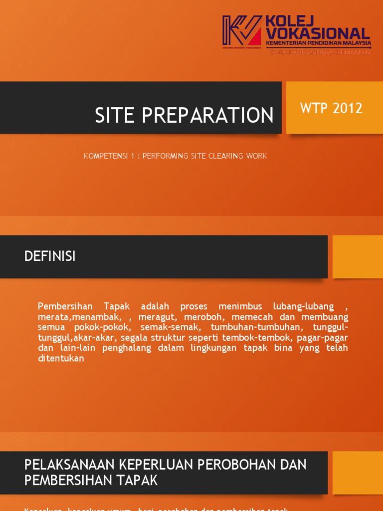 Site Preparation - Performing Site Clearing Works | PDF