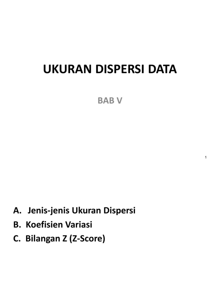 Ukuran Dispersi Data dan Rumusnya | PDF