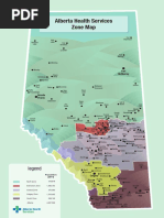 Alberta Health Services Zone Map | PDF | Alberta | Subdivisions Of Canada