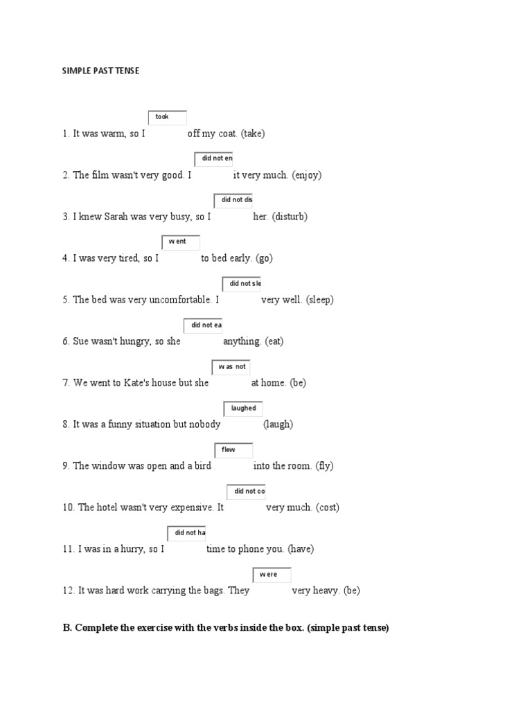 Past Simple Tense | PDF