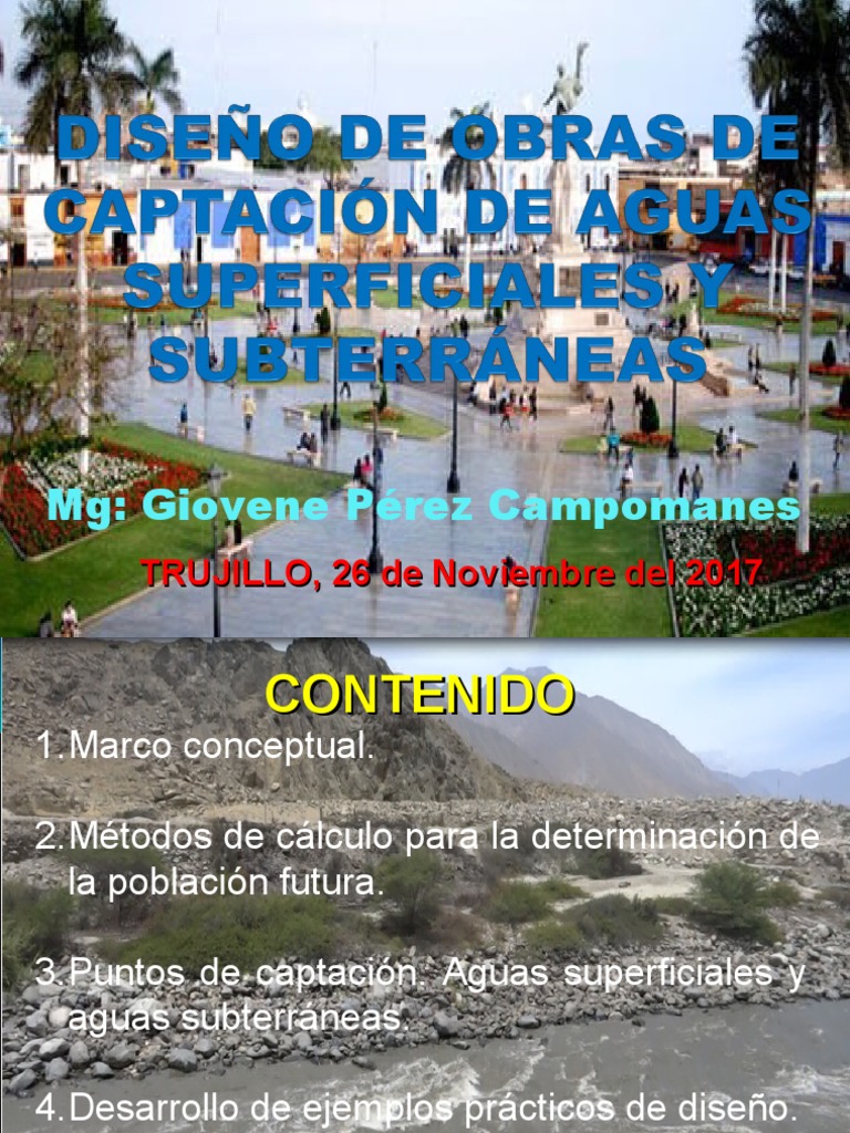 Dise o de Obras de Captaci N de Aguas Superficiales y Subterr Neas | PDF | Agua subterránea | Agua